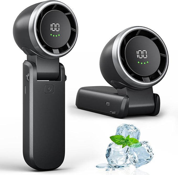 Amazon.com: Portable Handheld Turbo Fan,5 Wind Speeds and Stepless ...