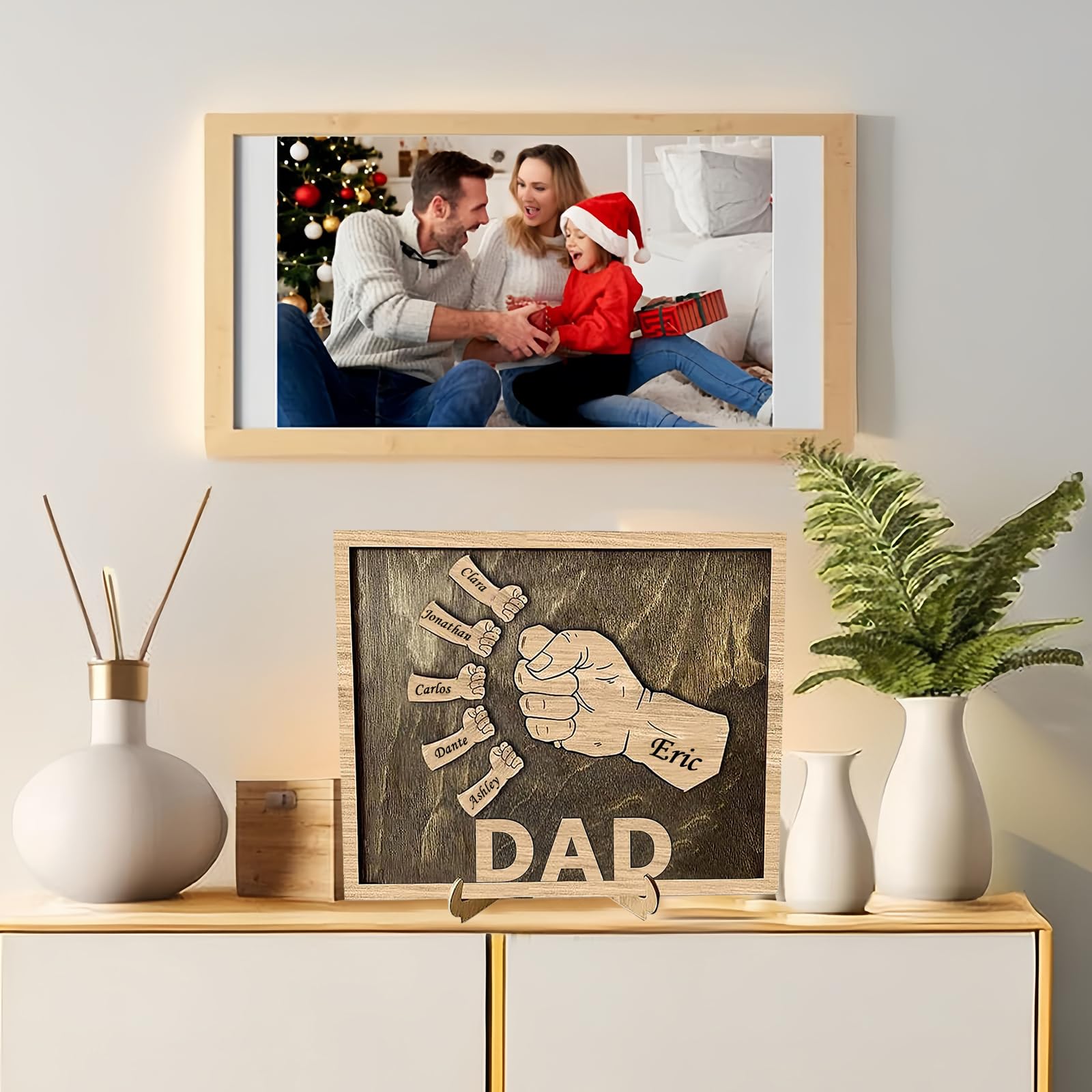 Snapklik.com : Gifts For Dad - Personalized Fist Bump Fathers Day Wood ...