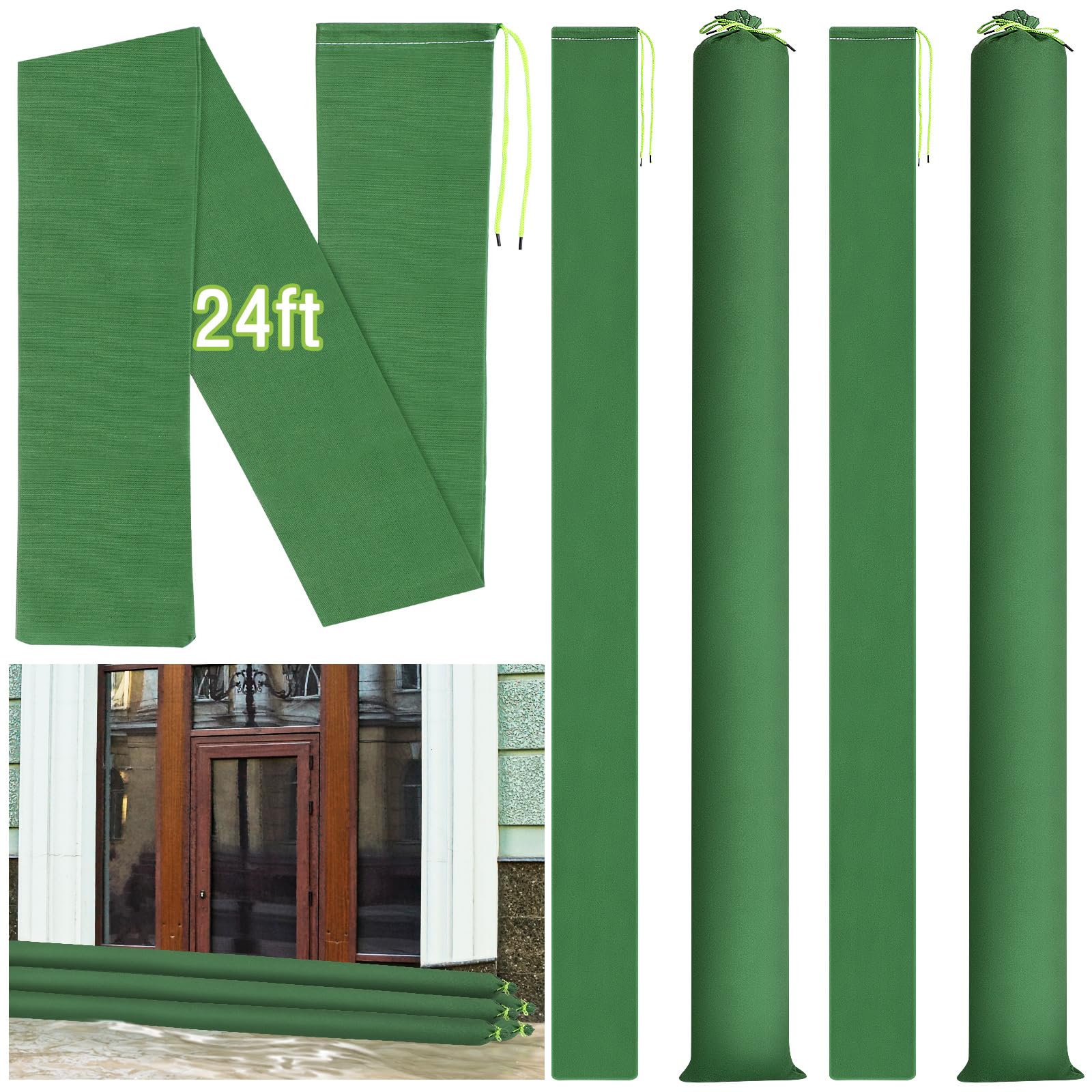 Amazon.com: Threan 2 Pcs Long Canvas Sandbags Flood Protection ...