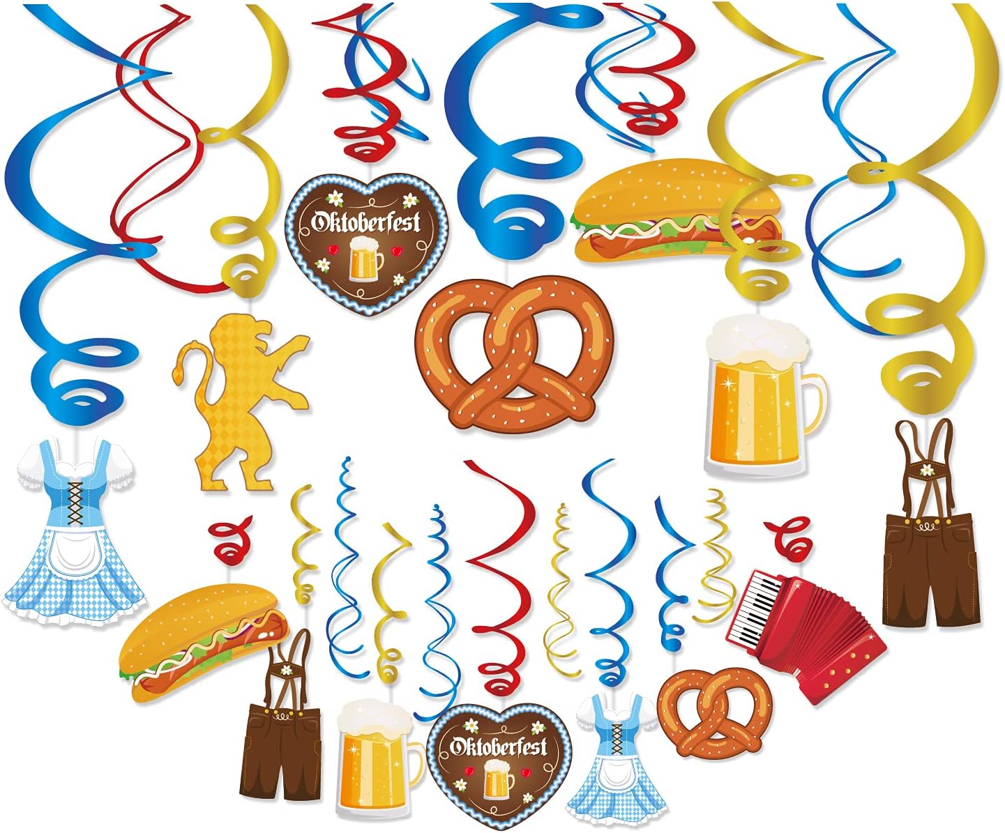 The Munich Oktoberfest Swirl Decorations,German Oktoberfest Party ...