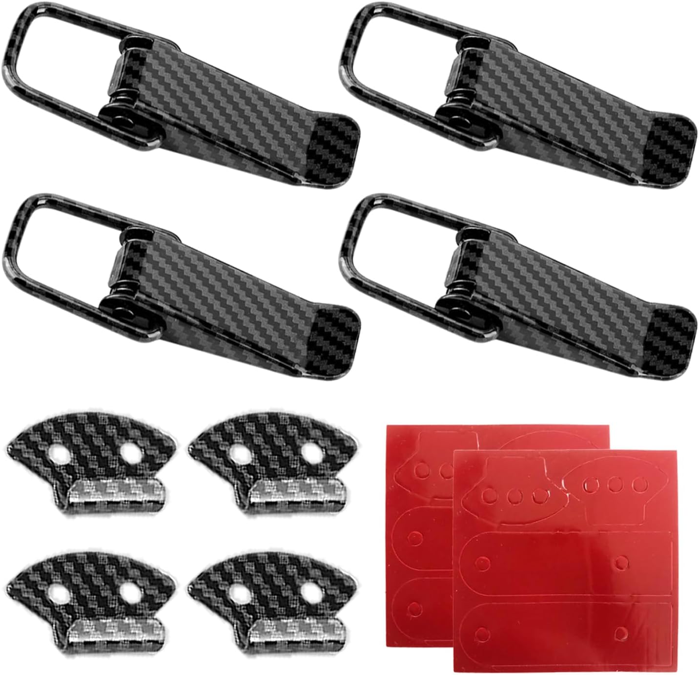 Amazon.com: 2PCS Car Bumper Clips Hook Lock,Carbon Fiber Hood Pins ...