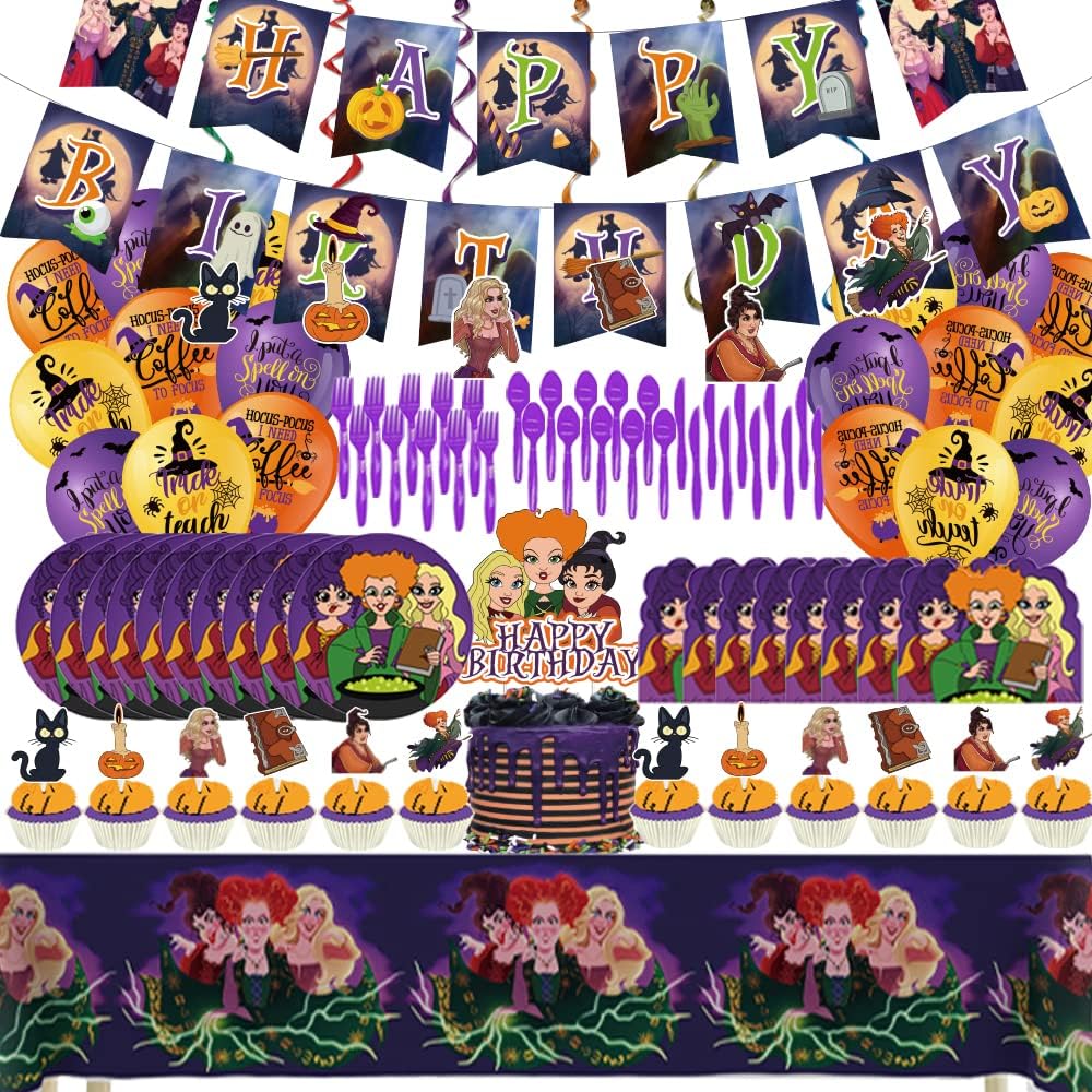 Amazon.com: Hocus Pocus Party Decorations 111PCS Hocus Pocus Party ...