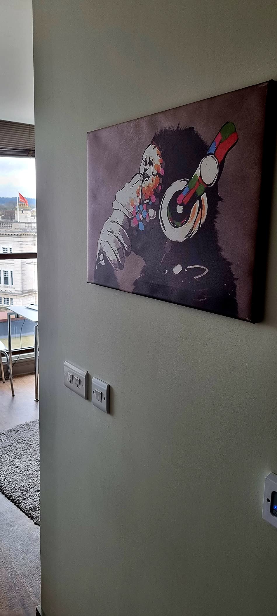 52 North Banksy DJ Monkey Canvas famous Wall Art Print Various Sizes ...