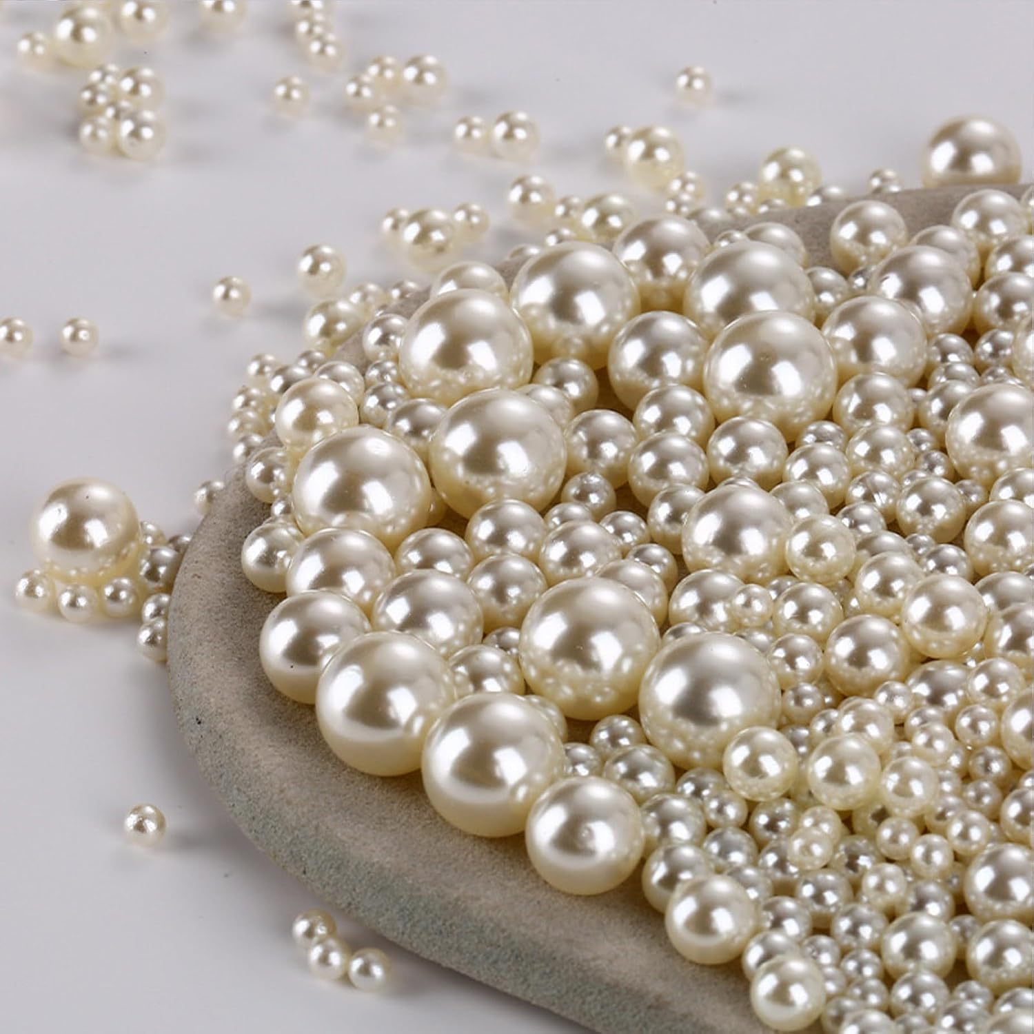 Amazon.com: 1000PCS Assorted Pearls Beads No Holes, 3-10mm Crafts ...