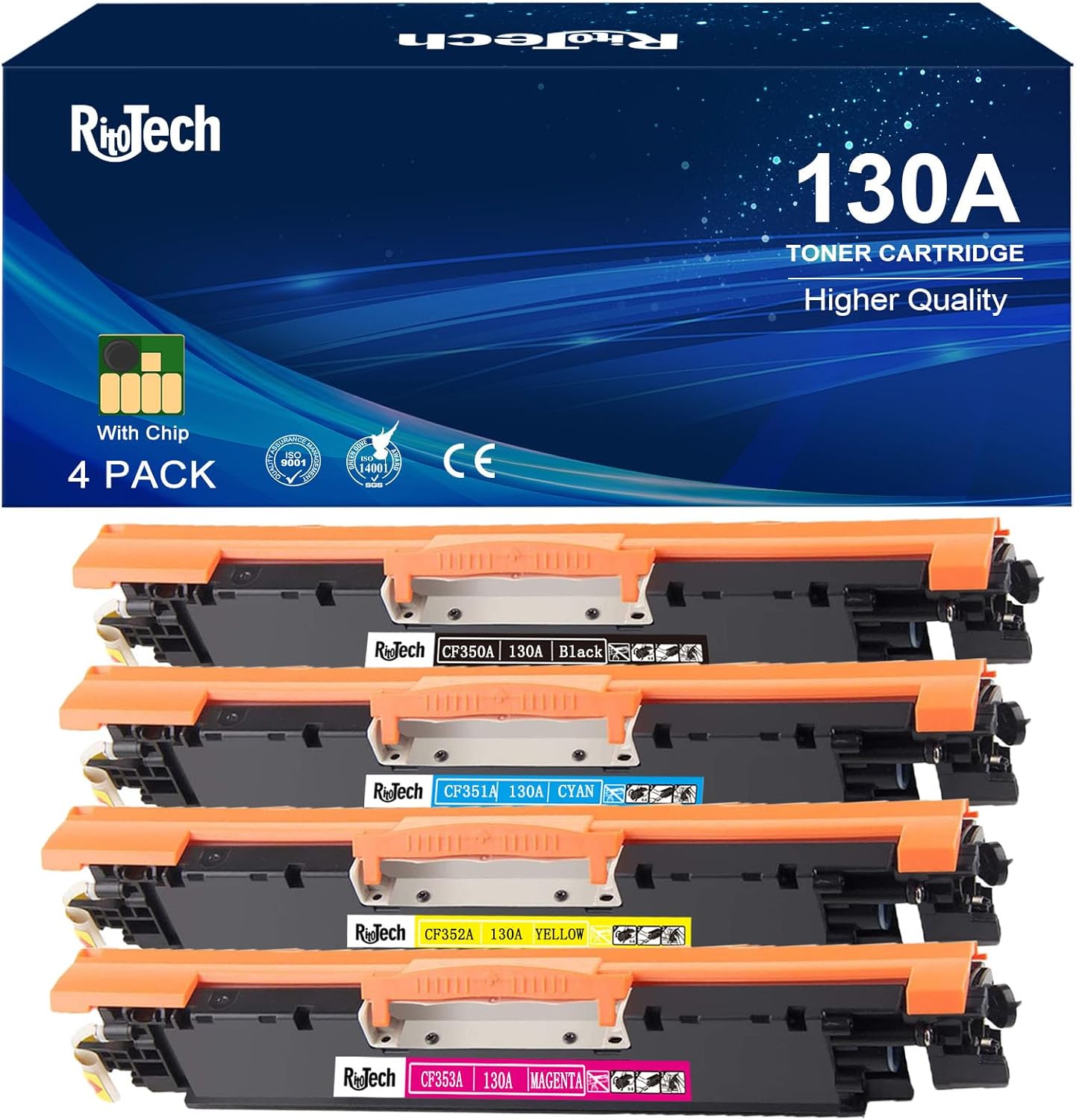 Amazon.com: 130A Toner Cartridge (with OEM CHIP),Compatible Replacement ...