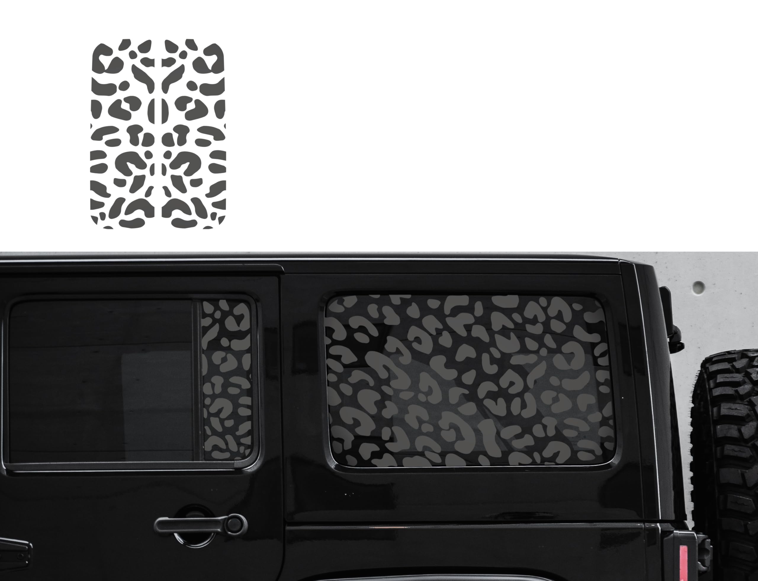 Amazon.com - Leopard Cheetah Print Rear Window Decals Fits Wrangler ...