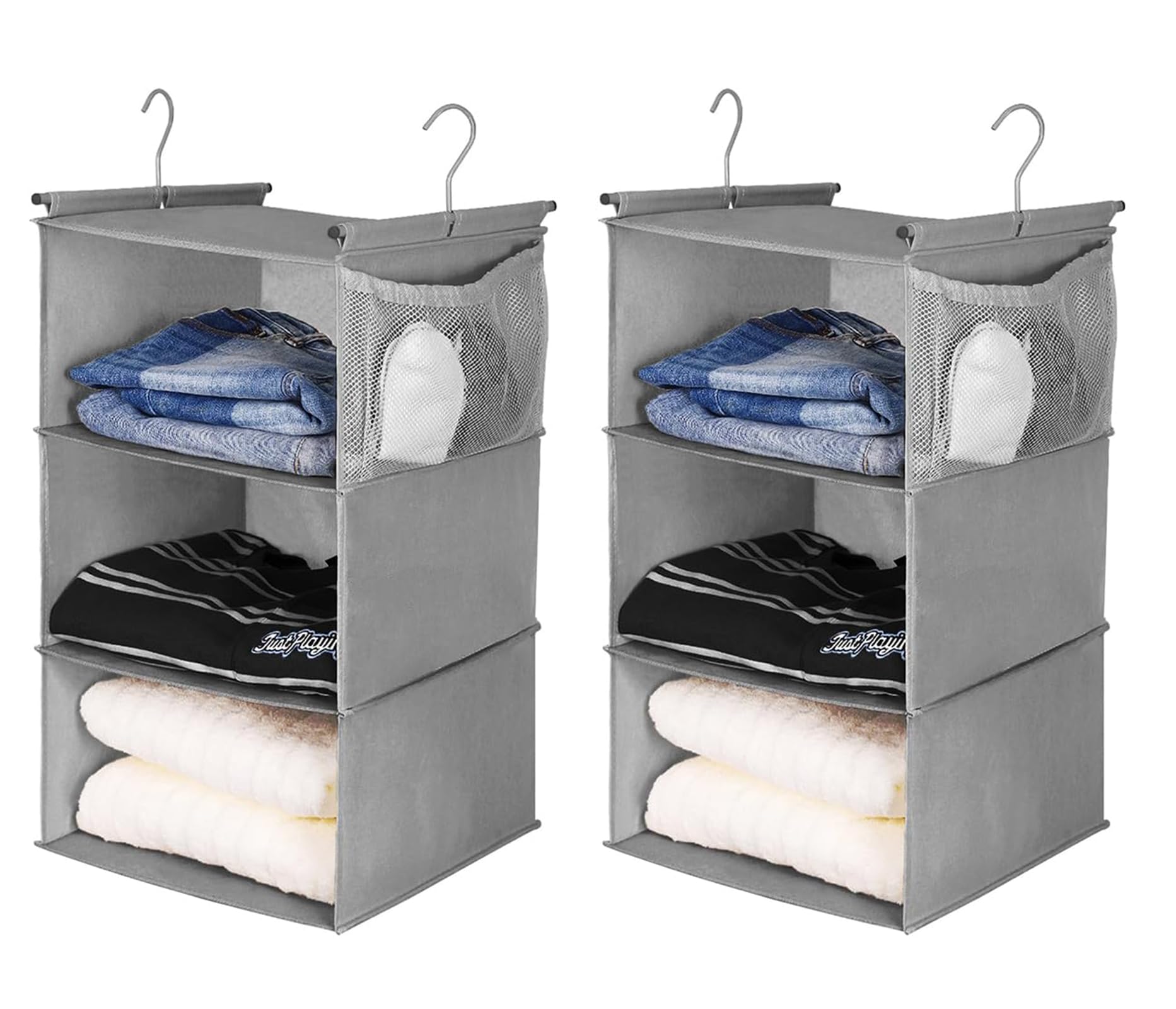 Amazon.com: MAX Houser 3 Tier Shelf Hanging Closet Organizer, Closet ...