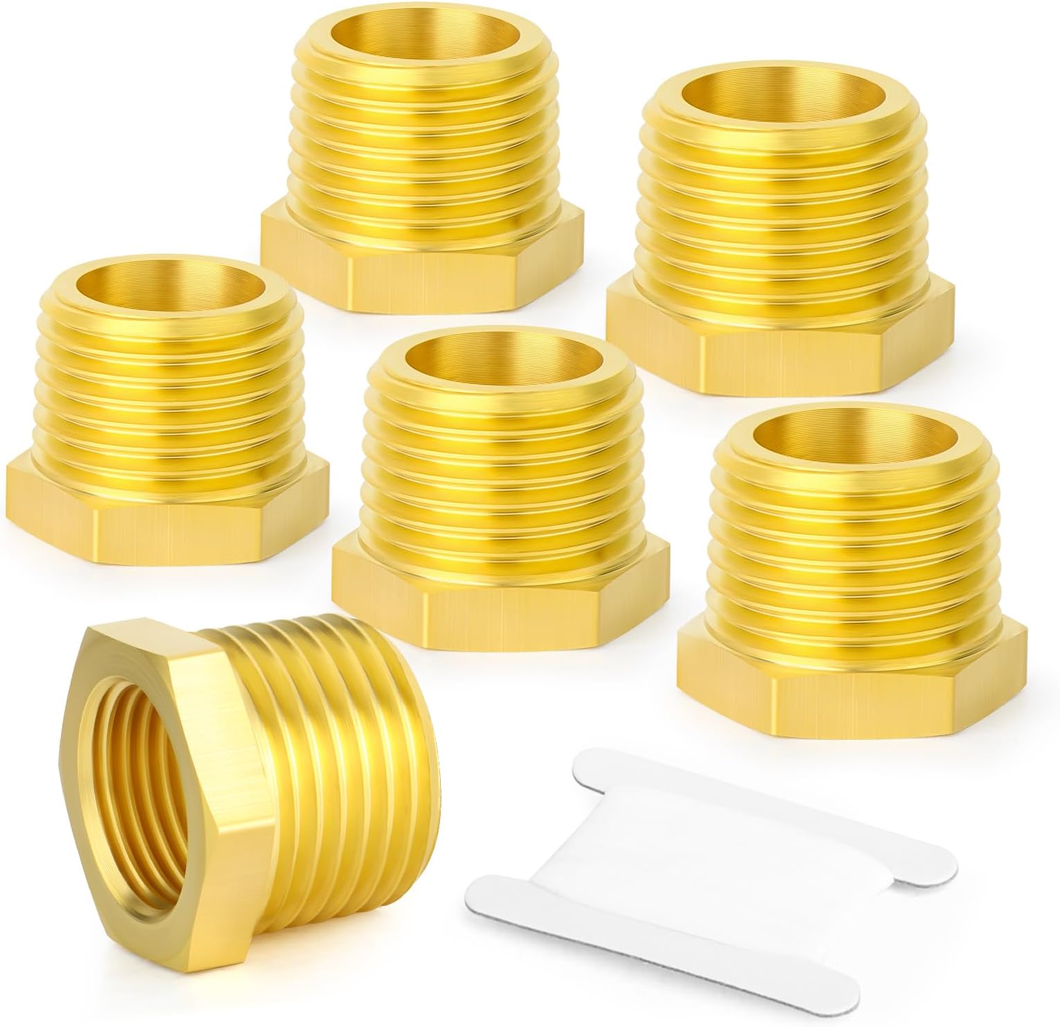 QCDENG 12PCS 1/2" NPT Male x 3/8" NPT Female Adapter, Reducer Bushing ...