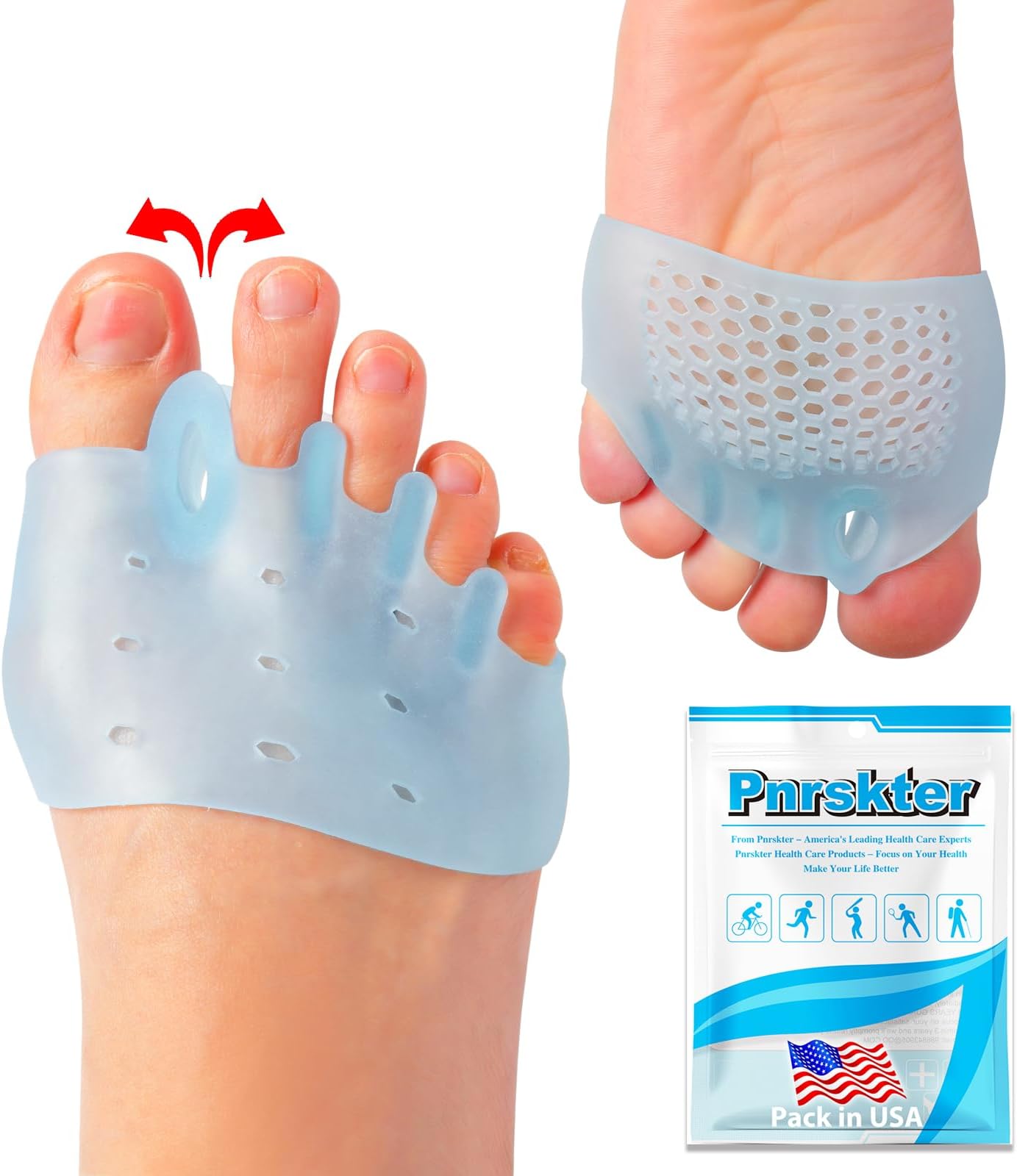 Amazon.com: Toe Spacers & Metatarsal Pads (6PCS), Breathable Ball of ...