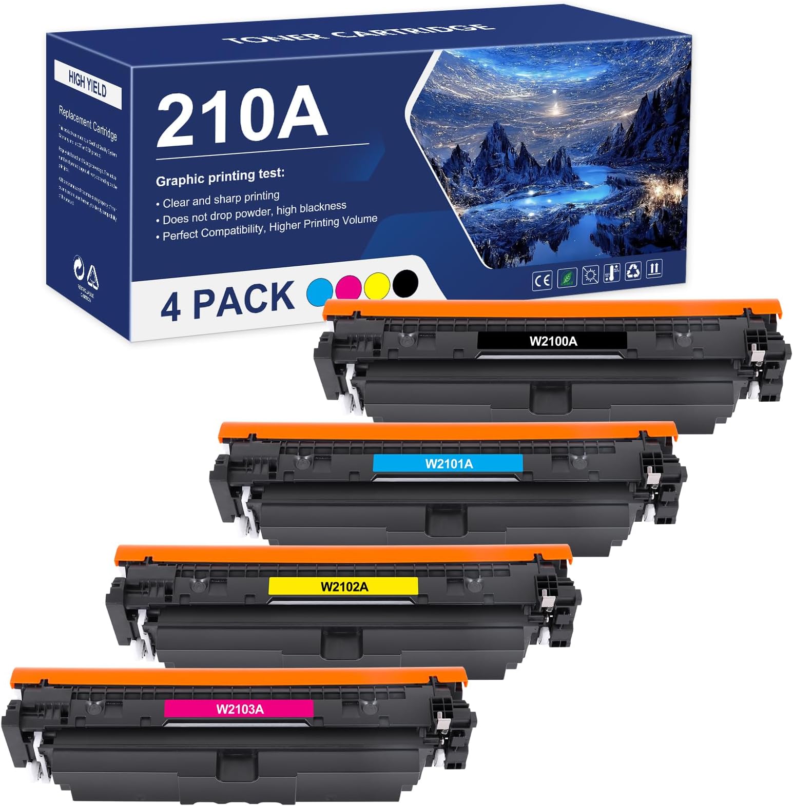 Amazon.com: 210A Toner Cartridges 4 Pack: 210X Compatible for HP 210A Toner Cartridges Work for ...
