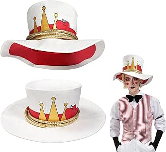 Amazon.com: C-ZOFEK Lucifer Morningstar Cosplay Hat White Red Cap ...