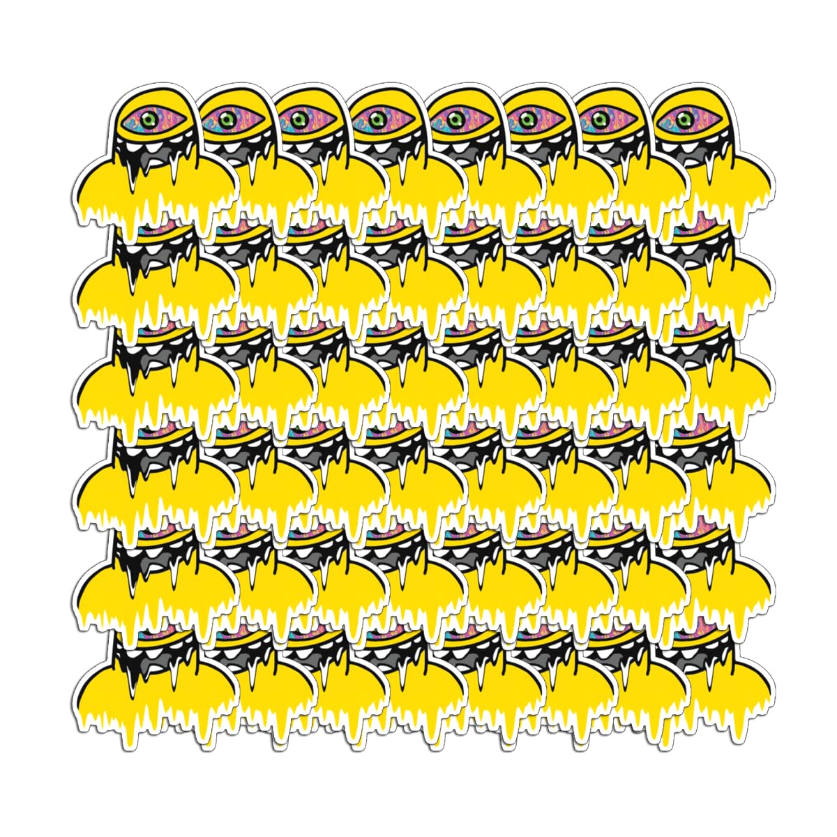 Amazon.com: Stickers 48pcs Subtronics Hat Laptop Bedroom Trippy ...