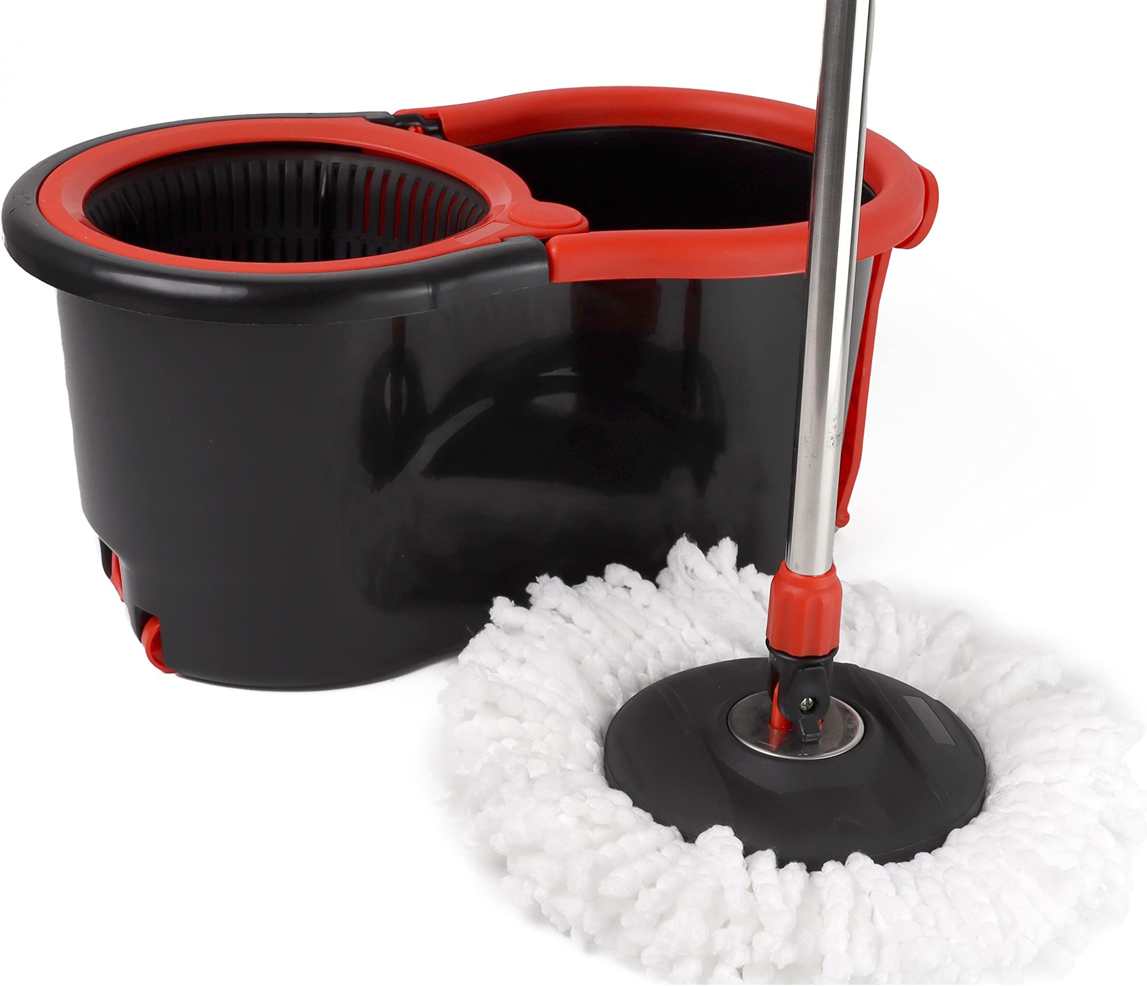 Gr8 Home Black Space Saving 360° Dual Duo Floor Spin Mop Dispenser ...