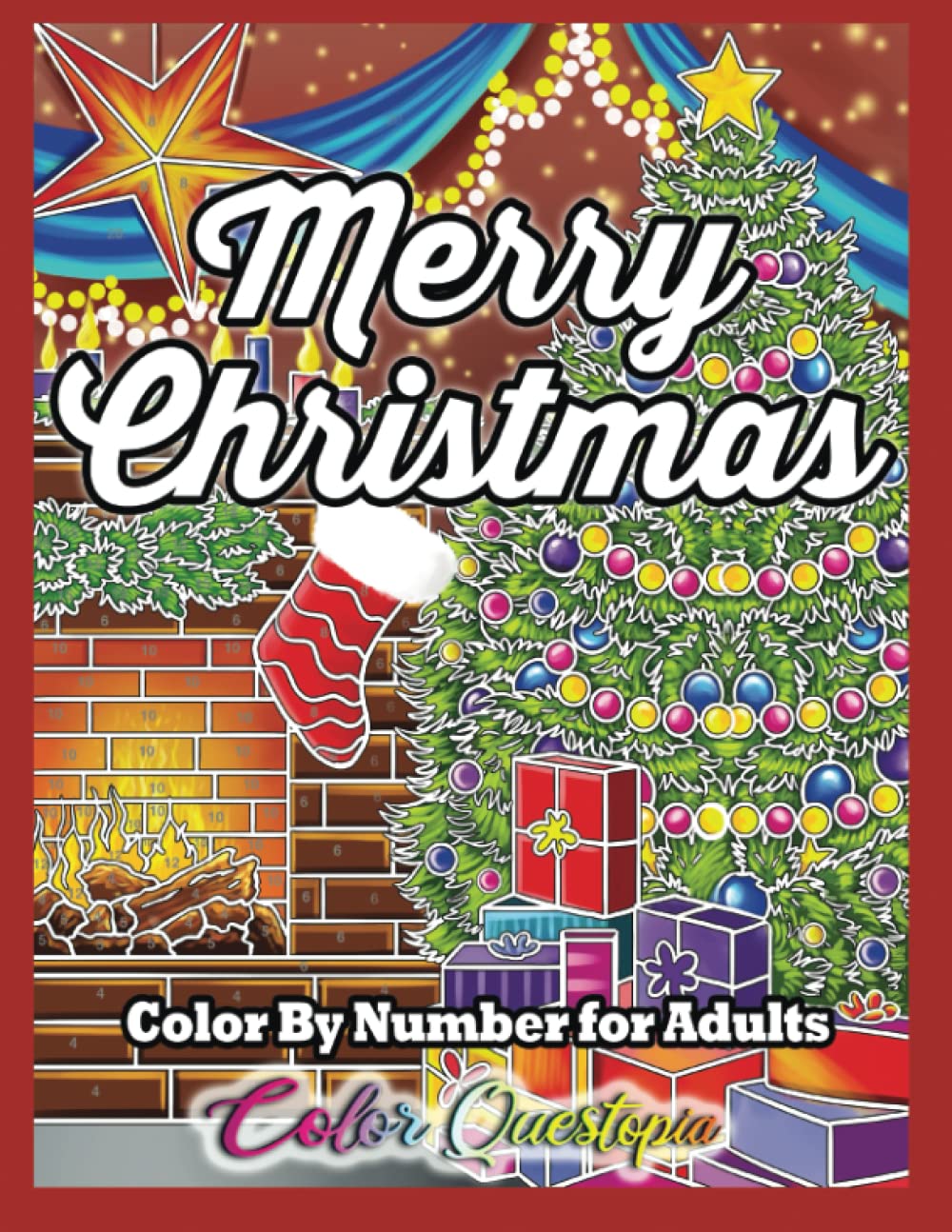 Merry Christmas Color by Number for Adults: Festive Holiday Coloring ...