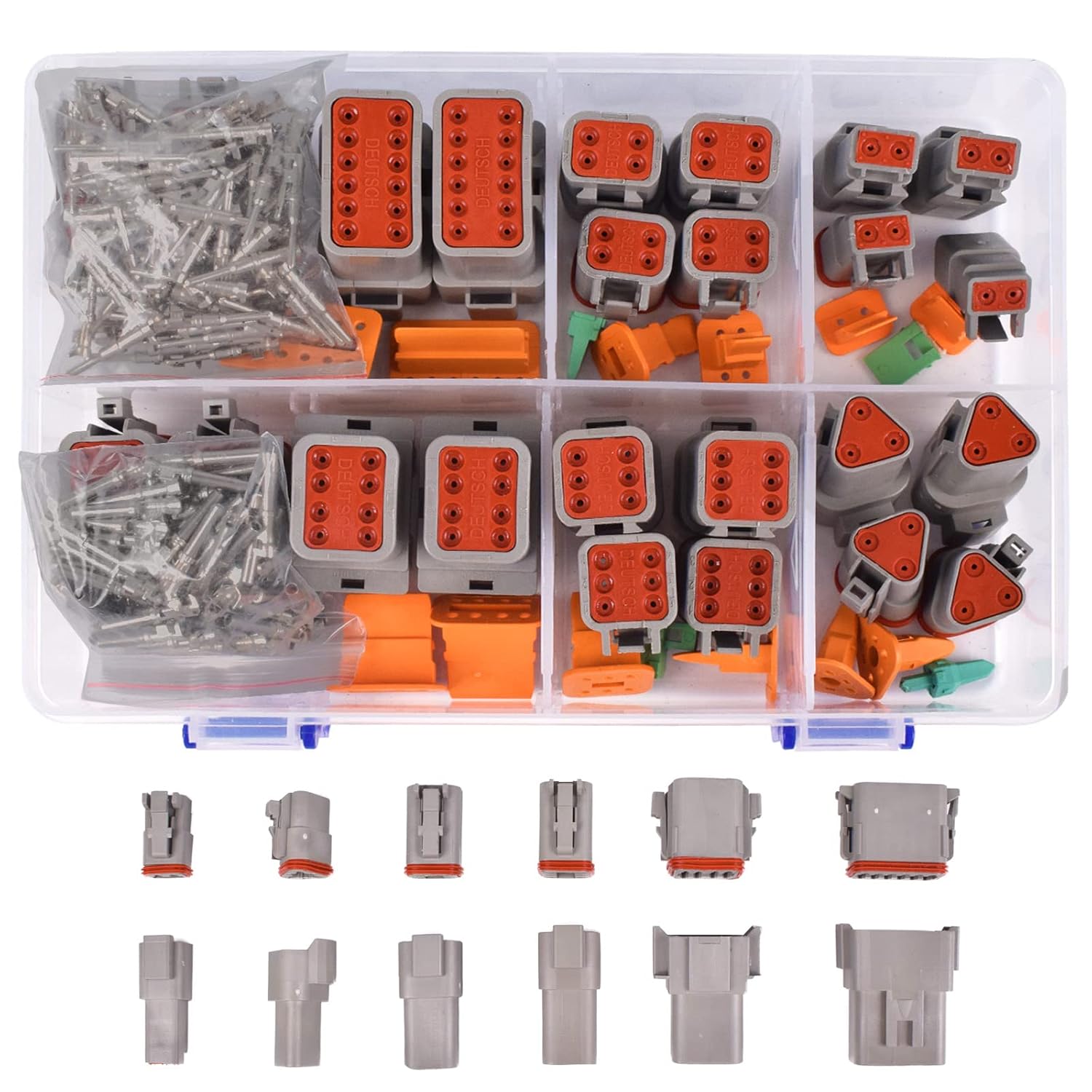 Amliber 12 Sets Deutsch Connector Kit 2 3 4 6 8 12 Pin Connectors IP68 ...