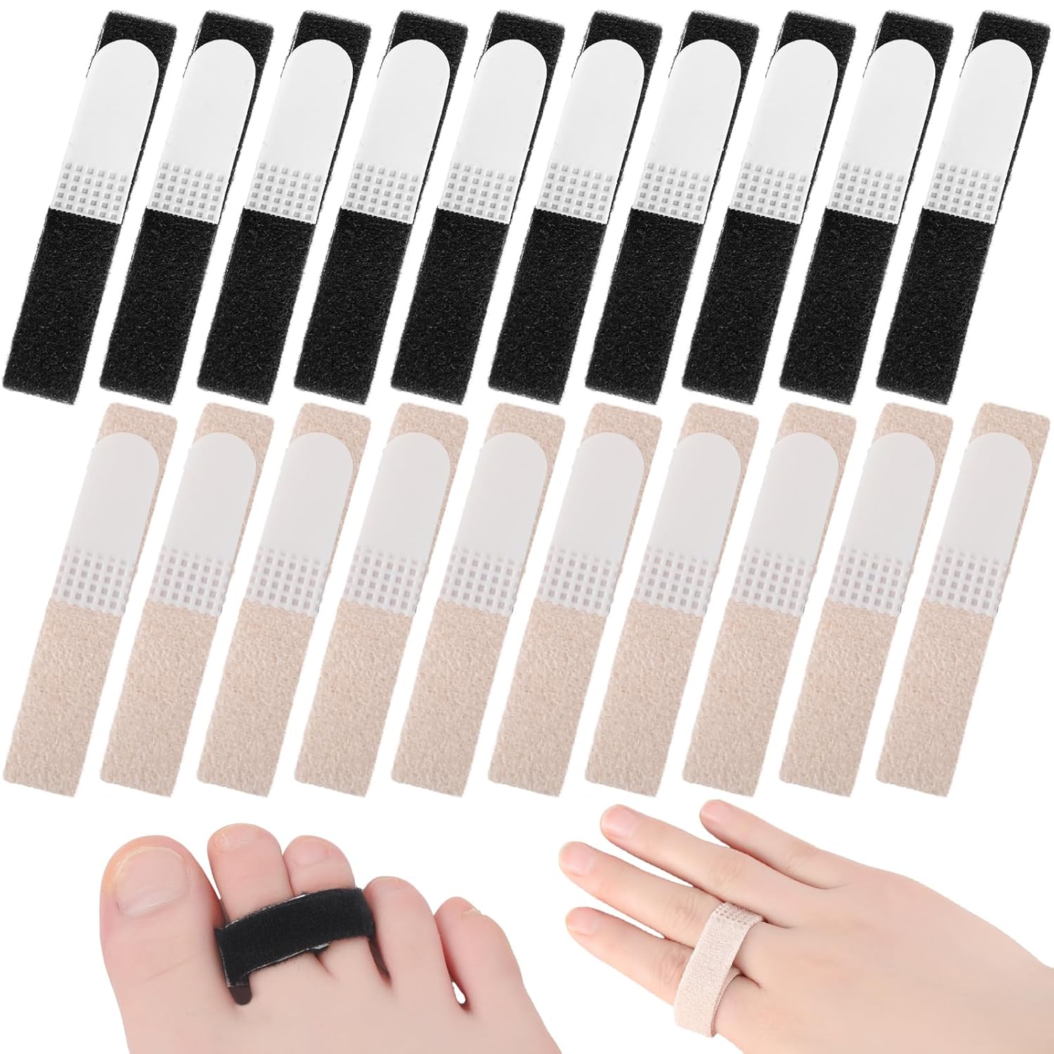 Amazon.com: TrelaCo 20 Packs Buddy Tape Finger Splints with Padded No ...