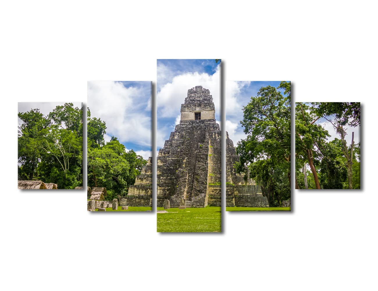 Amazon.com: 5 Panel Modern Wall Art Tikal National Park Guatemala ...
