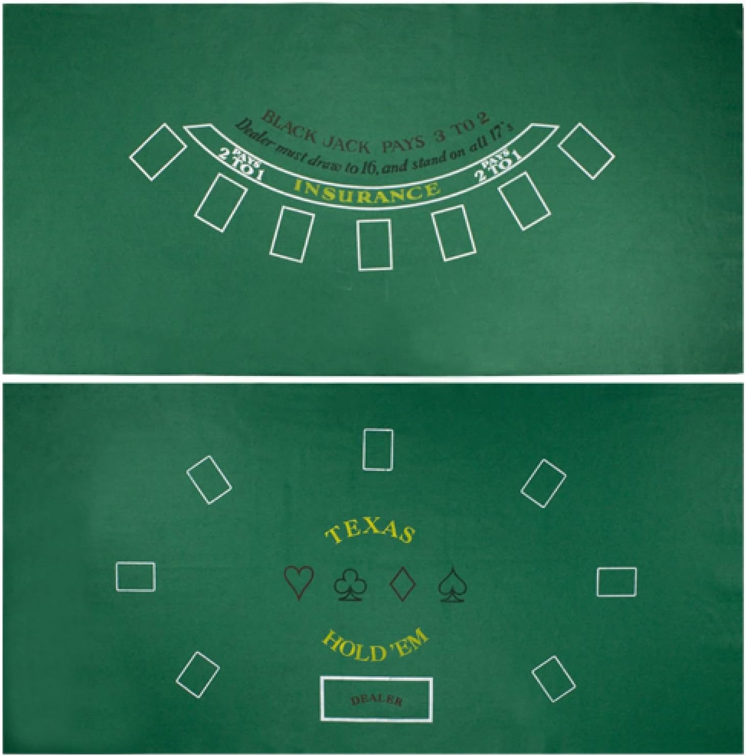 Amazon.com: Brybelly Casino Night 2-in-1 Blackjack and Texas Hold'em ...