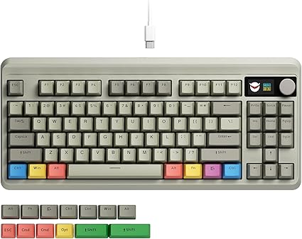 Amazon.com: OHY XVX Wired 75% Retro Gaming Keyboard with 2 HUB Ports ...