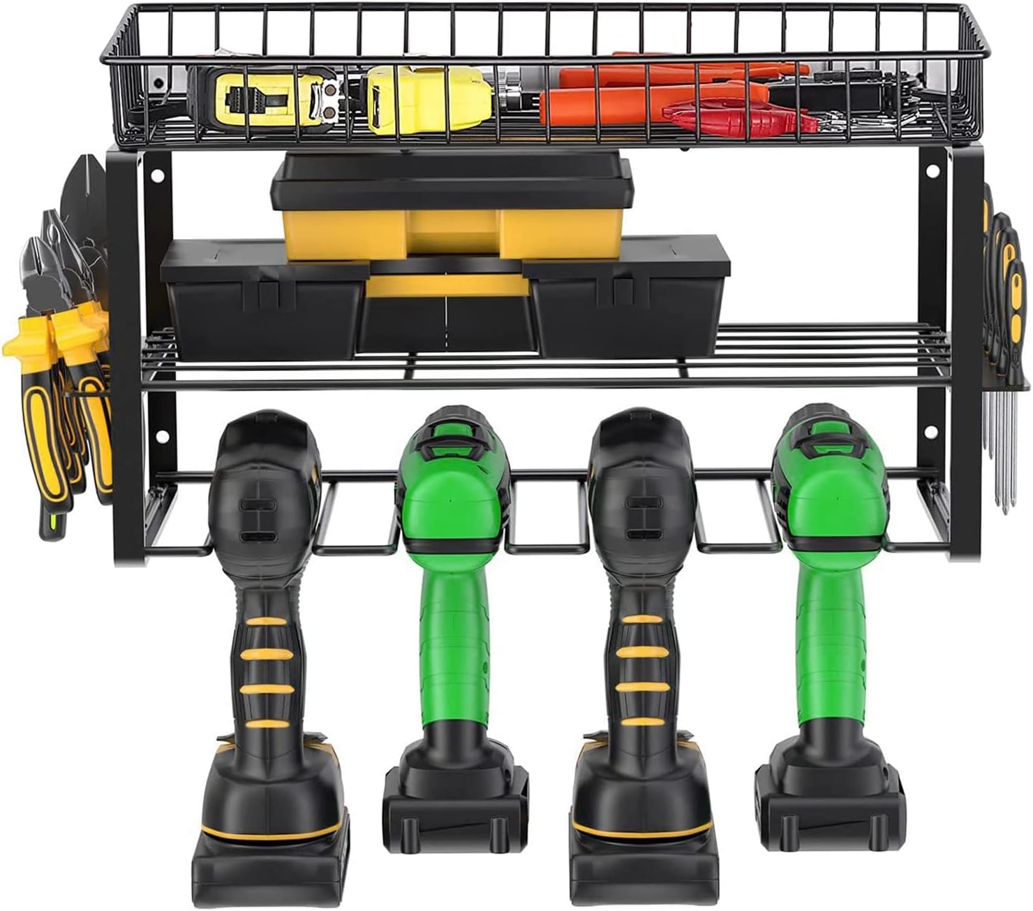 Amazon.com: ALREYSUE Heavy Duty Metal Wall Mounted Power Tool Storage ...