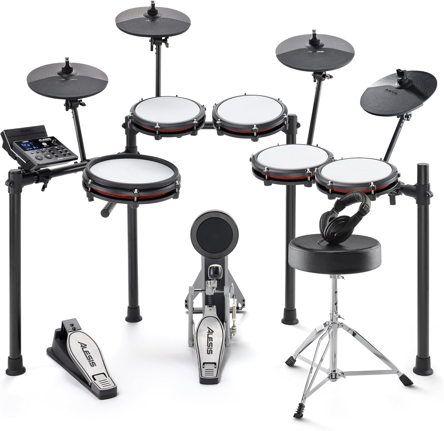 Alesis Nitro Max Kit 10 Piece Electric Drum Set with Quiet Mesh Pads ...