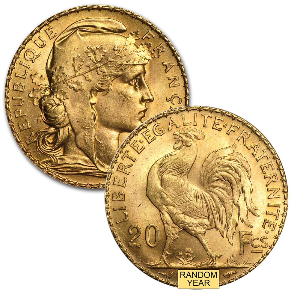 1899 FR -1914 France Gold Rooster 20 Francs Brilliant Uncirculated at ...