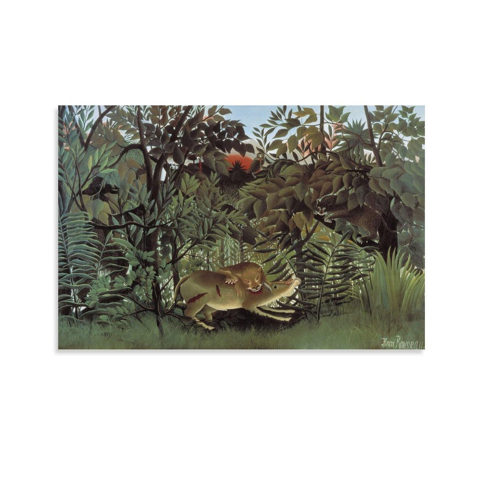 The Hungry Lion Throws Itself On The Antelope