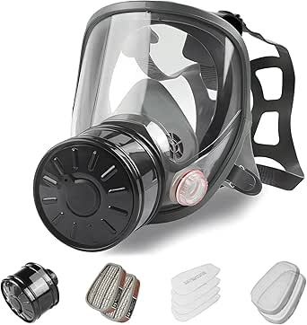 Full Face Gas Mask, Gas Masks Survival Nuclear and Chemical with 40mm ...