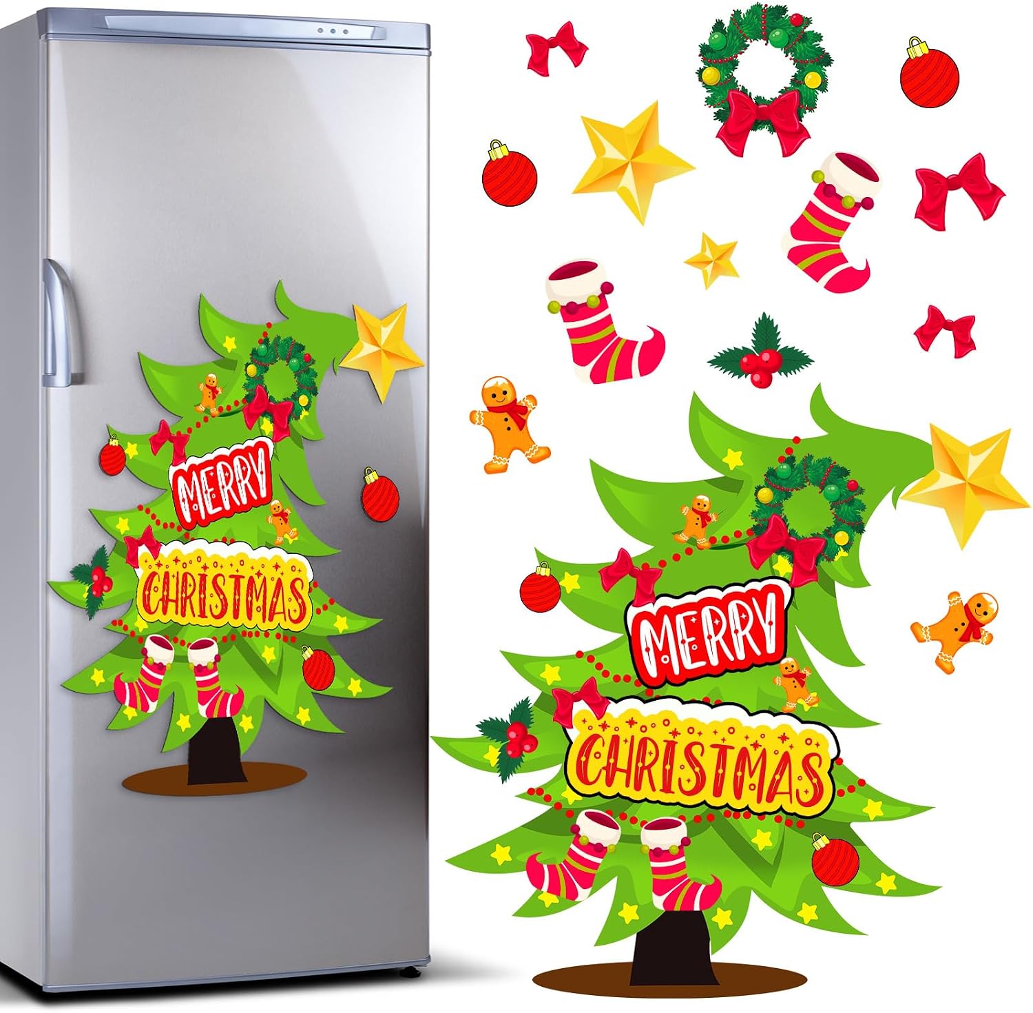 Amazon.com: Toodoo Christmas Refrigerator Magnets Magnetic Refrigerator ...