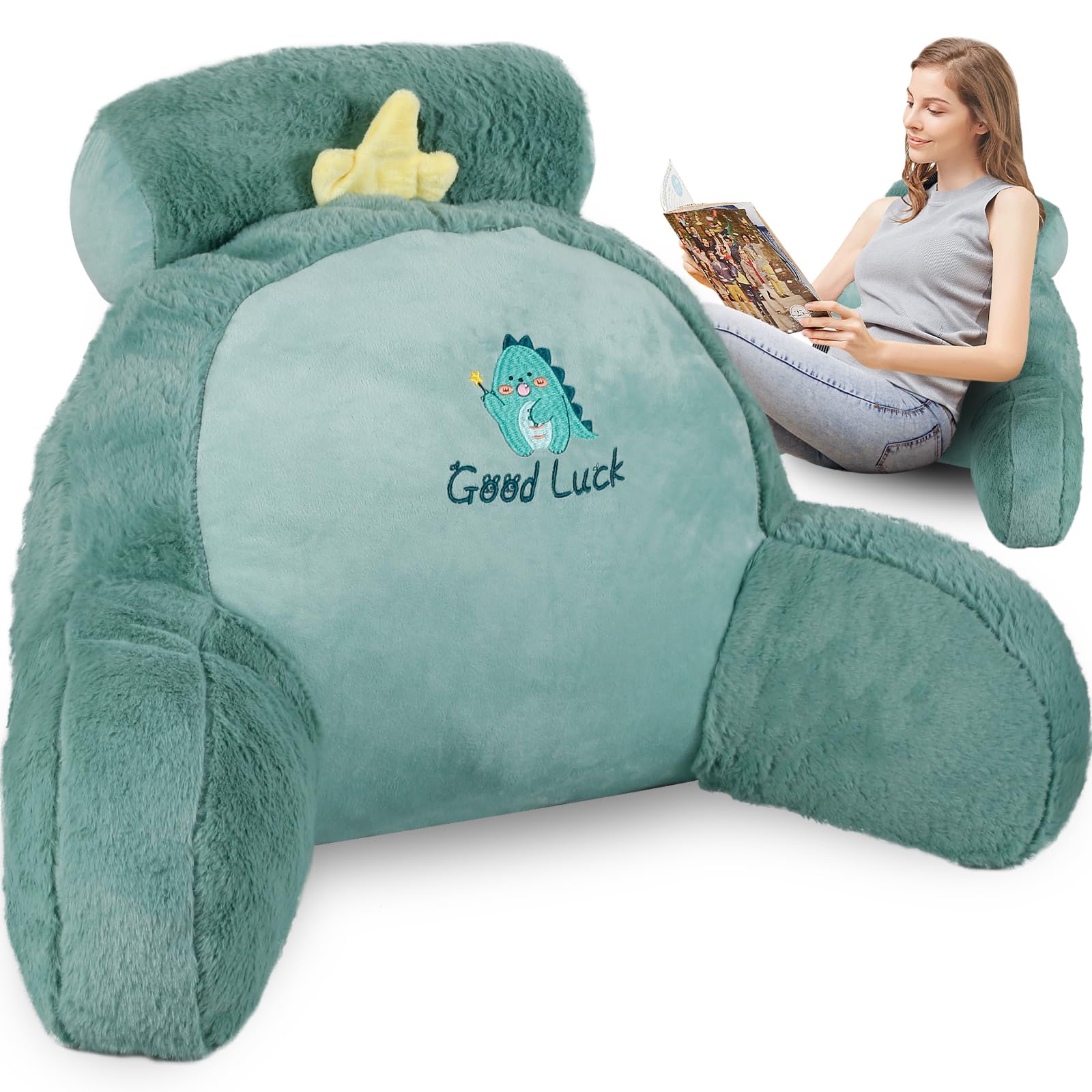 Reading Pillow for Bed 75×50 CM Large Lovely 2 In 1 Soft Reading ...