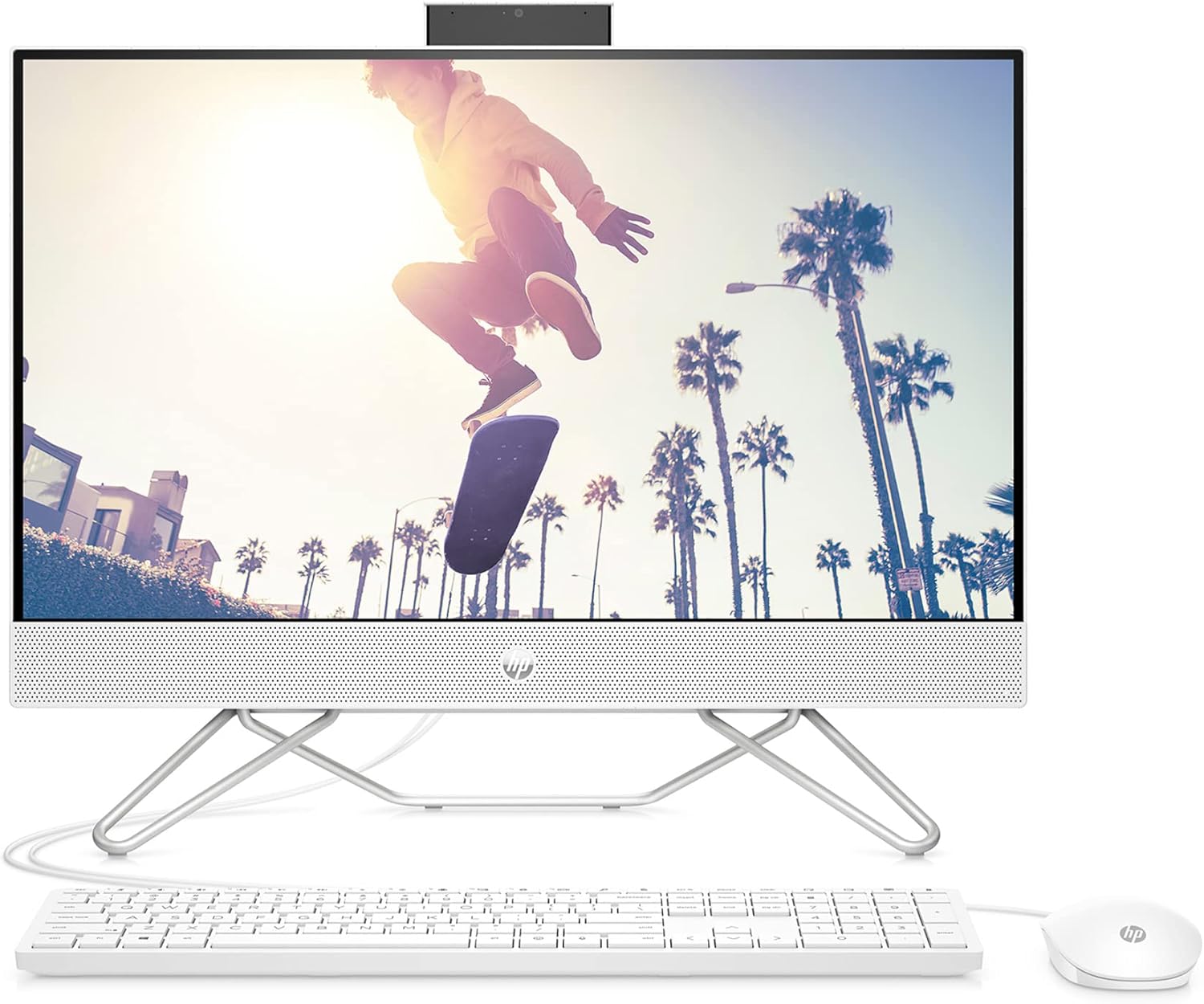 HP 23.8 inch All-in-One Desktop PC, FHD Display, AMD Ryzen 3 5300U, 8 ...
