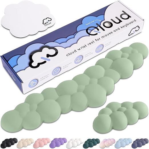 Create-ables Qloud Cloud Wrist Rest for Keyboard, Memory Foam, Non-Slip ...