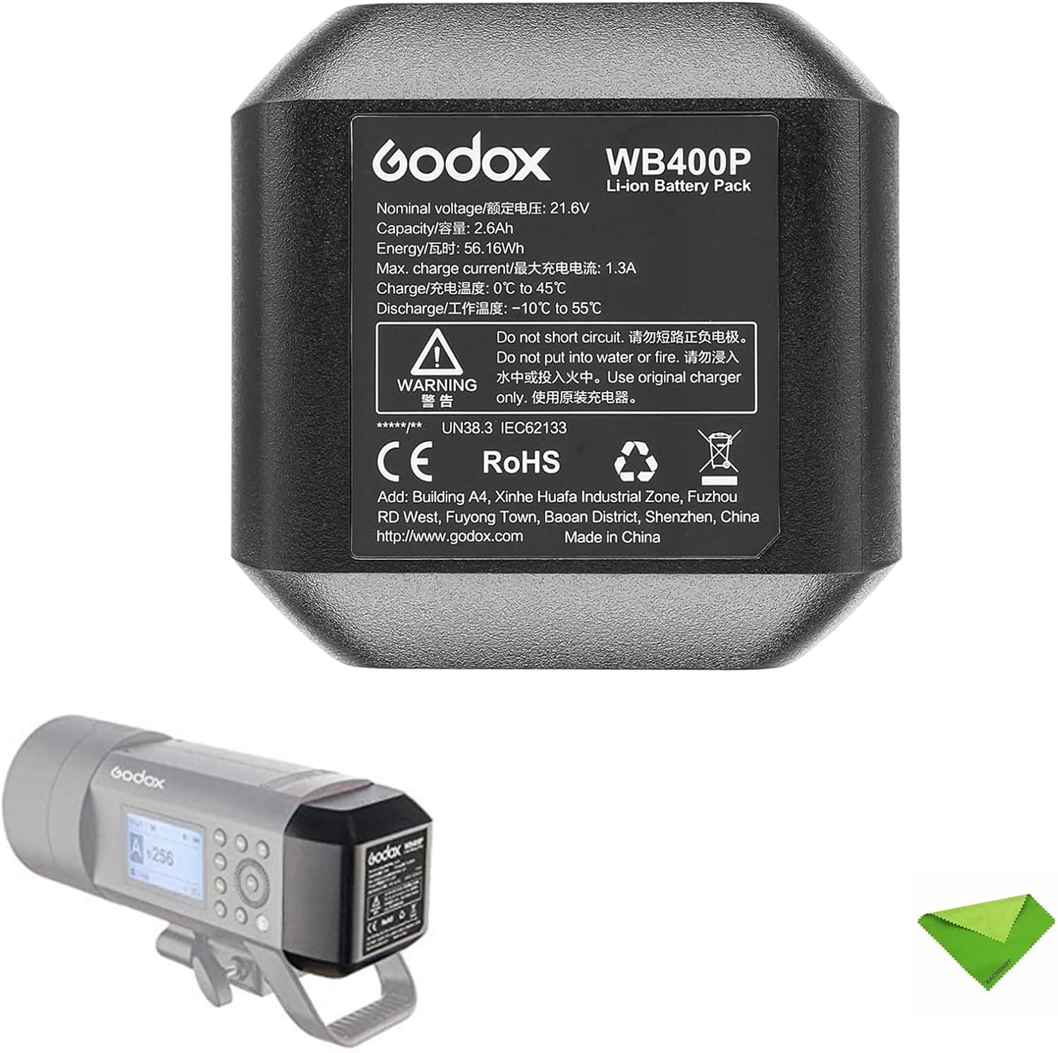Amazon.com: GODOX WB400P for AD400 Pro Battery Replacement, 2600mAh 21 ...