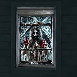 Amazon.com: Halloween Window Banner Decoration, Horror Movie Character ...