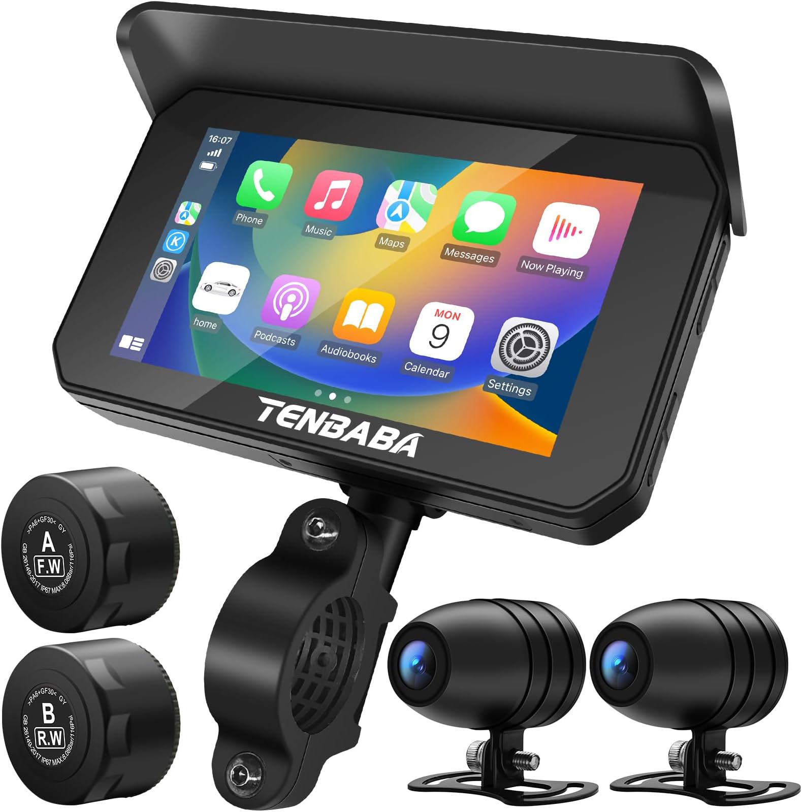 Amazon.com: Tenbaba Professional Motorcycle Camera, Motorcycle Carplay ...