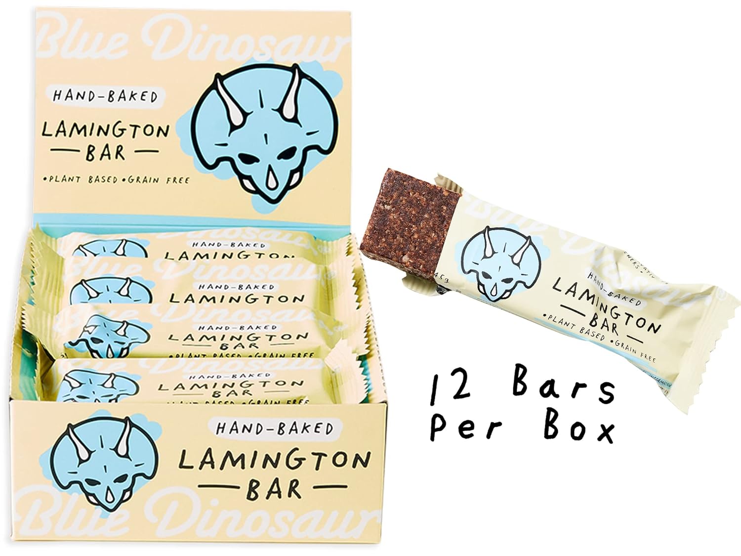 Amazon.com: Blue Dinosaur Snack Bar - Lamington Flavor Organic Paleo Snack with All Natural Keto ...