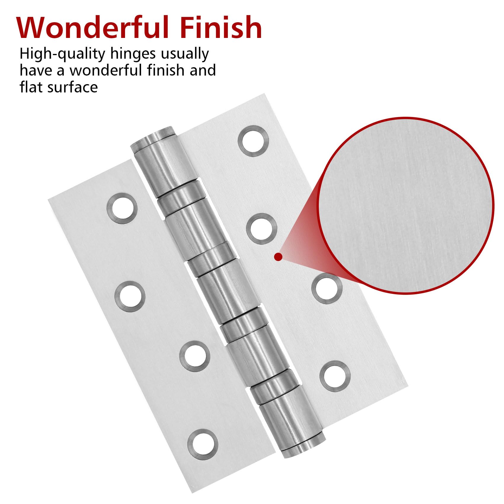 Snapklik.com : 3 Pack Silver Door Hinges Interior 43 Inch Door Hinges ...