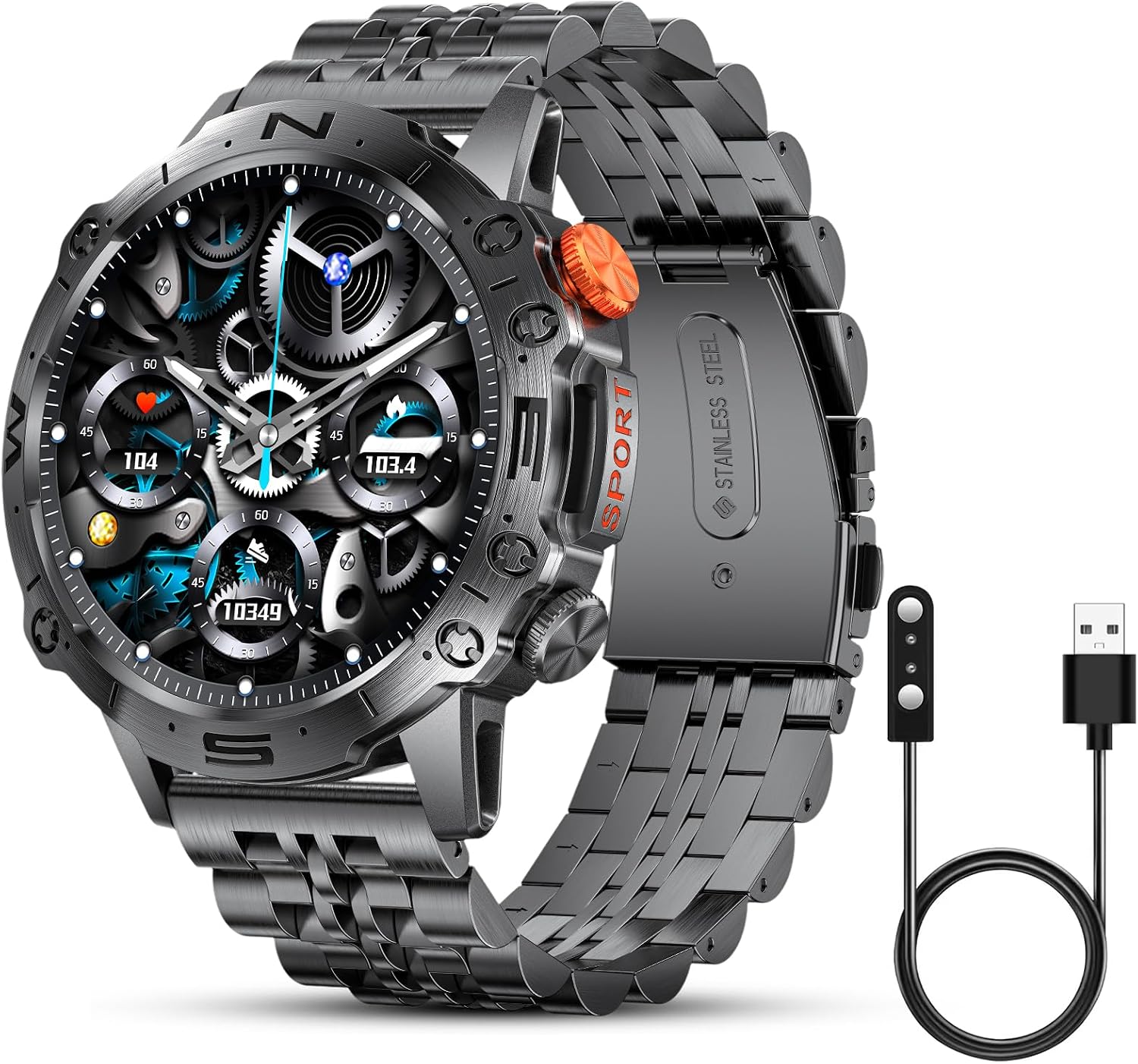 Amazon.com: ESFOE 1.43" AMOLED Always-on Display,Fitness Tracker Smart ...