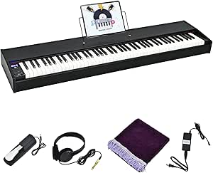 Full Size Weighted 88-Key Digital Piano Electric Hammer Action Keyboard ...