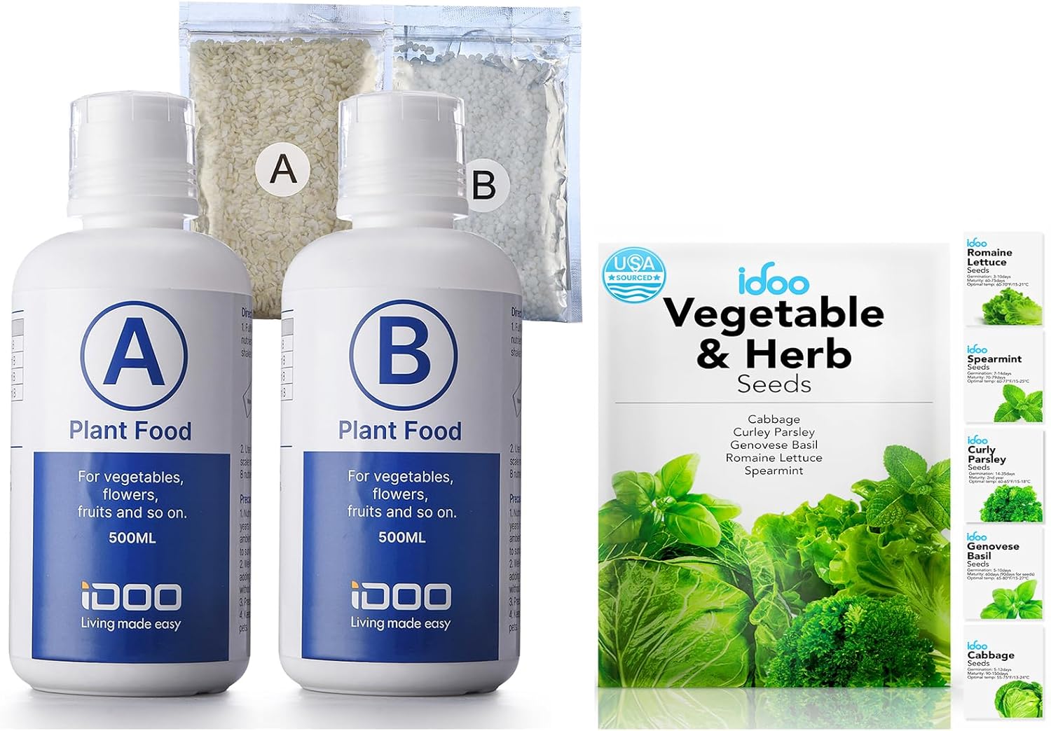 Amazon.com : iDOO Plant Food 70 oz (2 Liter) with Vegetable & Herb Seed ...