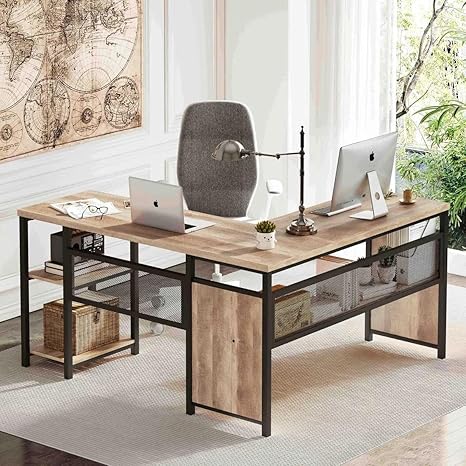 TEKAVO L Shaped Computer Office Table for Work from Home |Engineered ...