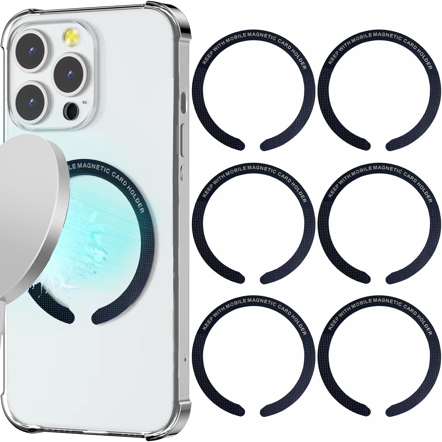 Amazon.com: Yianerm 6 PCS Mag Safe Metal Ring Sticker, Compatible with ...