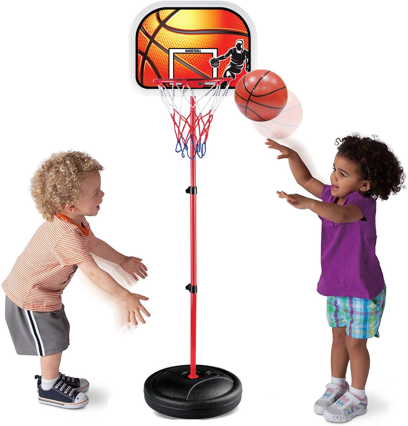 Amazon.com: Liberty Imports Kids Portable Mini Basketball Hoop and ...