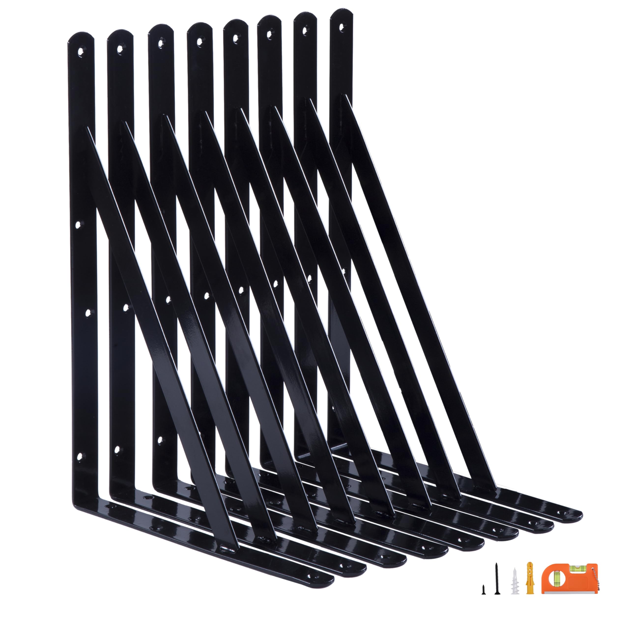 Snapklik.com : 8-Pack 14 Inch Heavy Duty Shelf Brackets, Thicken Wall ...