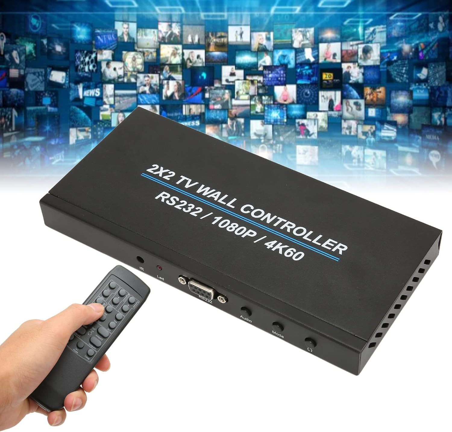 2X2 Video Wall Controller, 4K 60Hz 1080P Video Image Processor Video ...