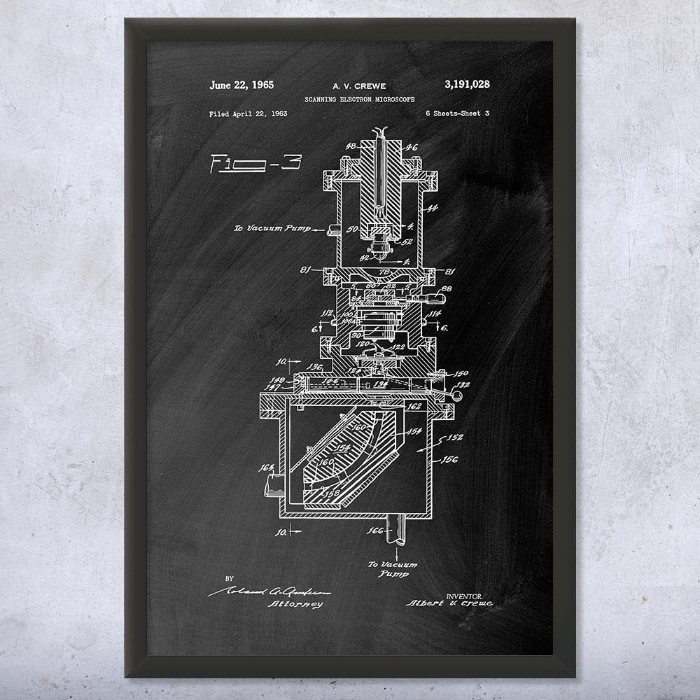 Amazon.com: Framed Scanning Electron Microscope Print, Science Teacher ...