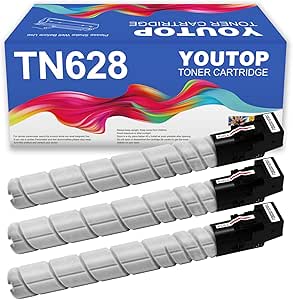 Amazon.com: YOUTOP 3 Pack TN628 TN-628 (AC79030) Black Toner Cartridge ...