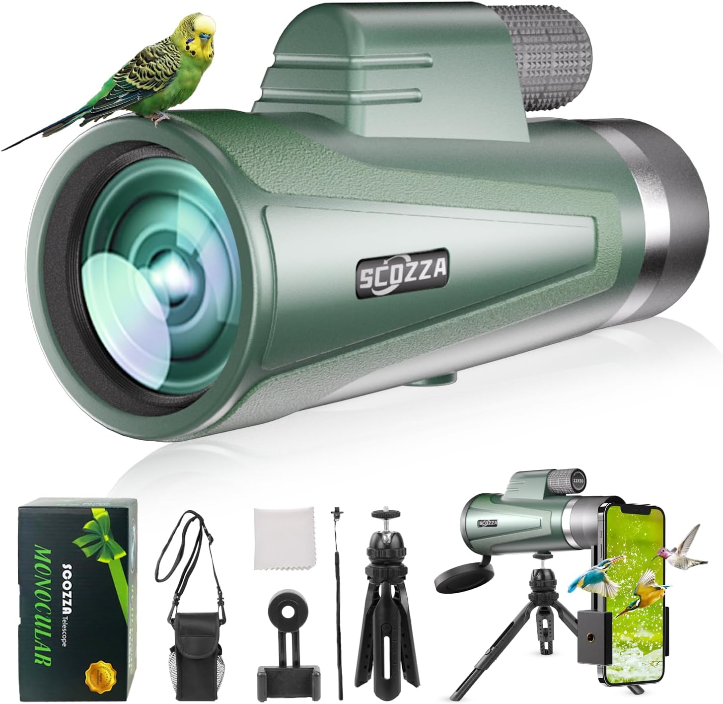 Amazon.com : 80x100 HD Monocular Telescope, High Power Monocular for ...