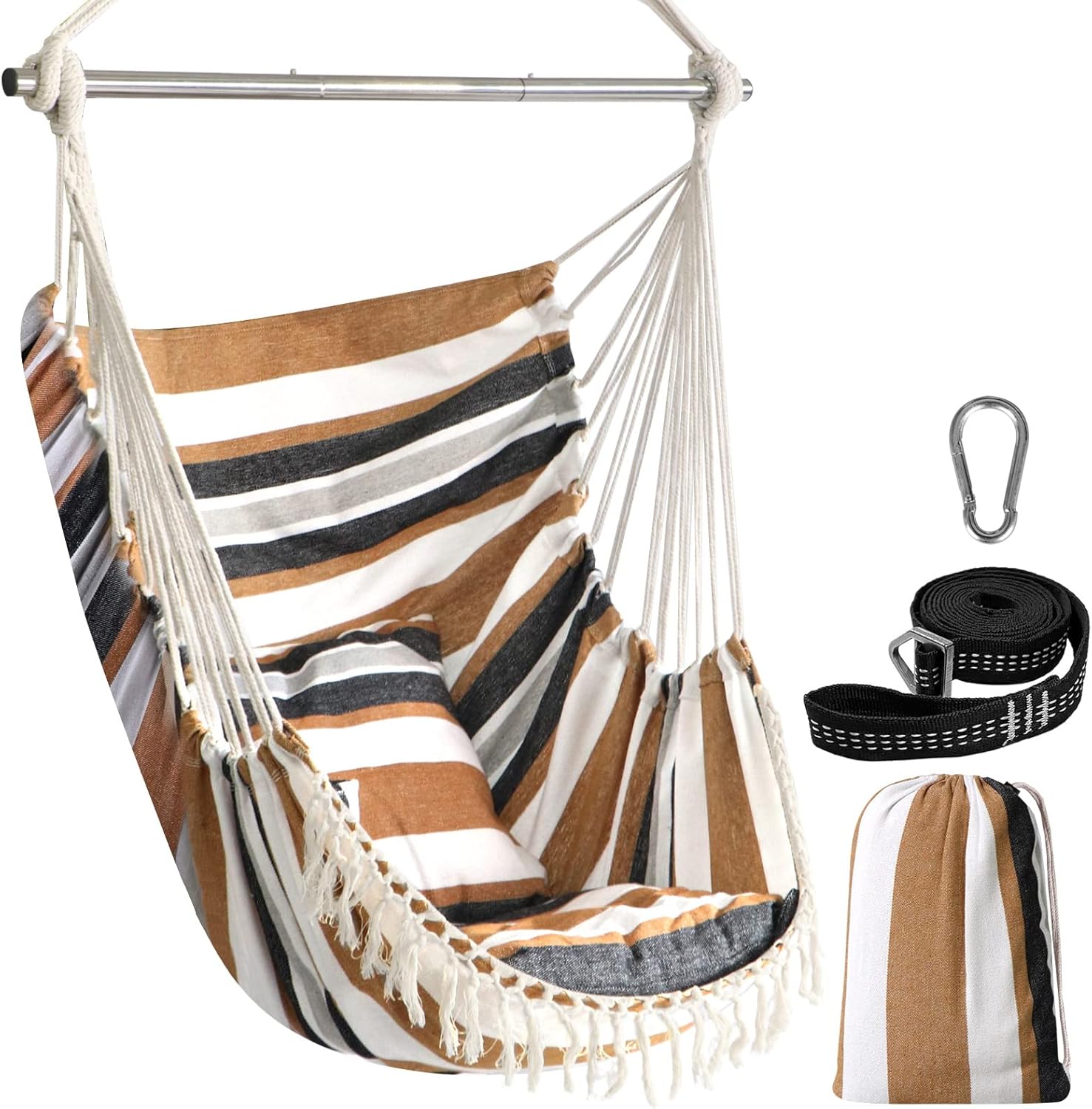 Chihee Sedile sospeso Sedia amaca Altalena 2 cuscini inclusi, durevole ...