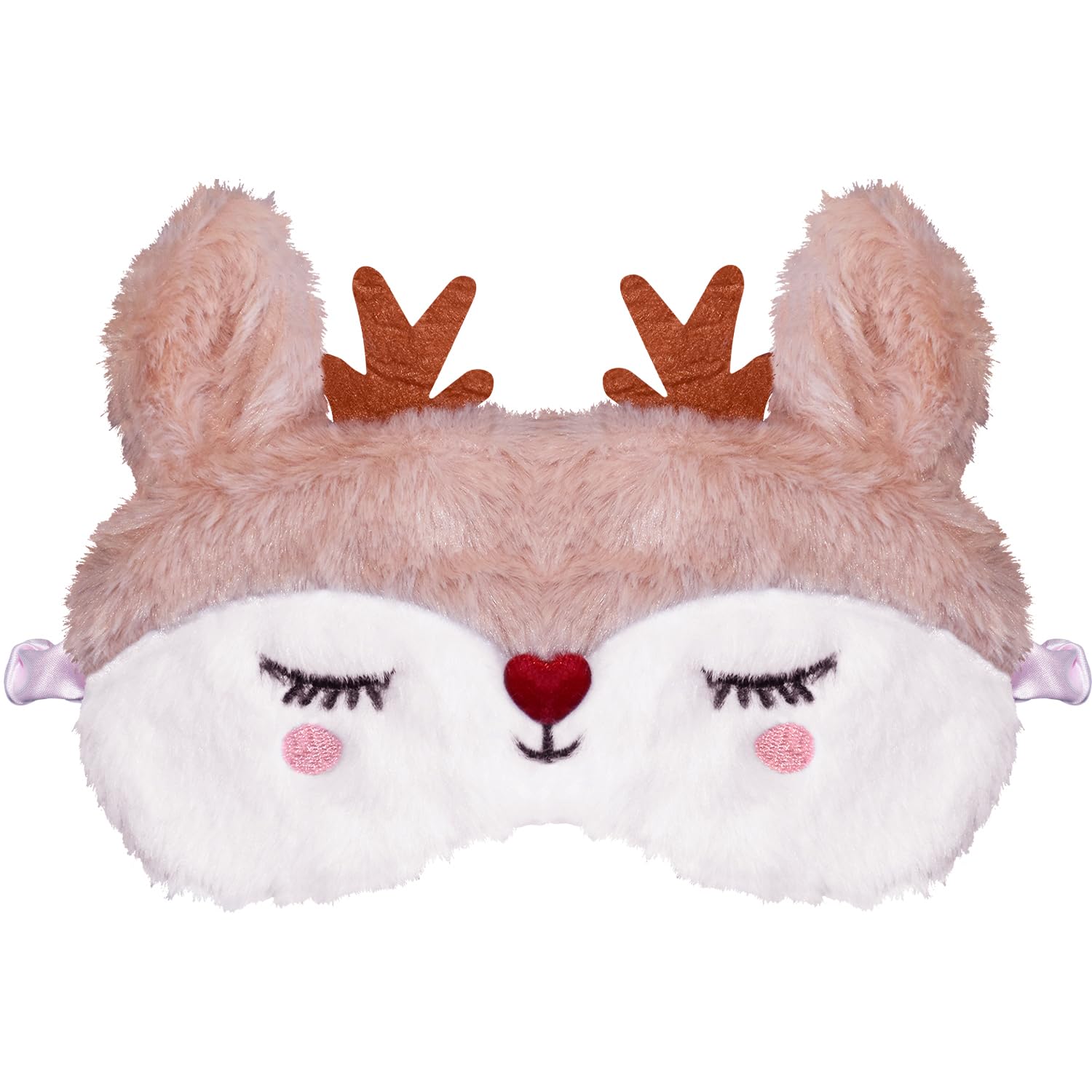Amazon.com: FUNAUPGO Christmas Reindeer Sleeping Mask Eye Mask Cute ...